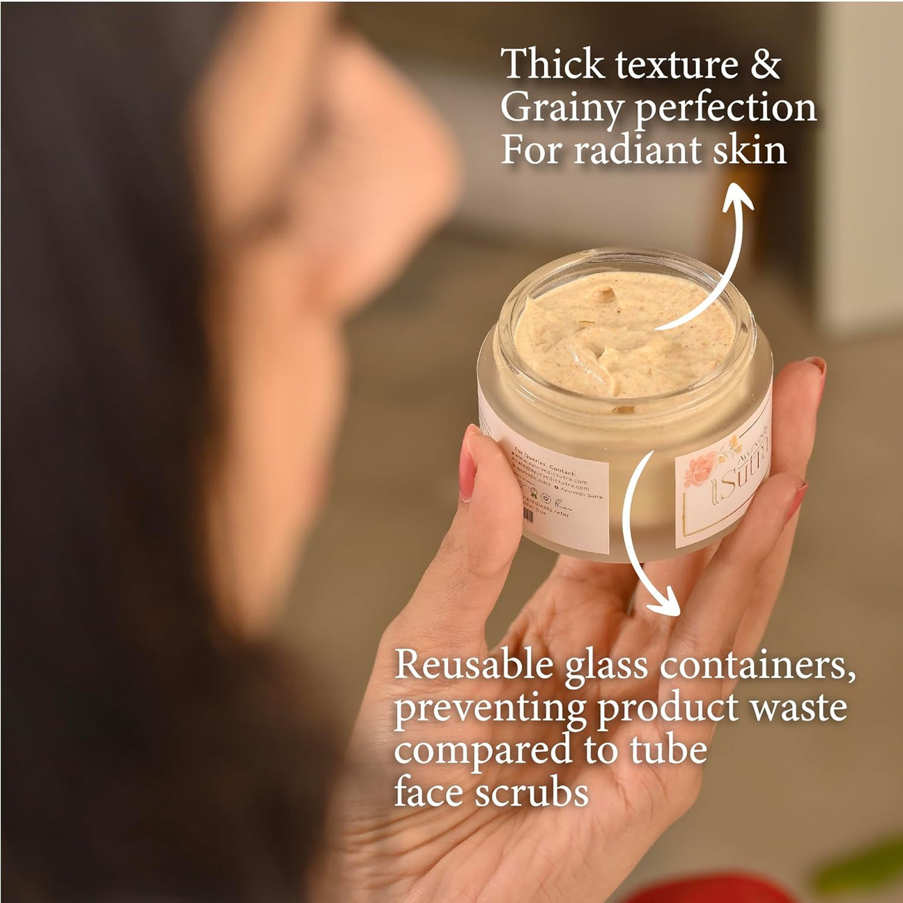 100% Natural Ayurvedic Face Scrub for Bright & Glowing Skin ...